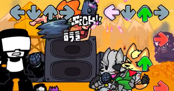 Fox McCloud and Wolf O'Donnell full game re-skin Mod for Friday Night ...