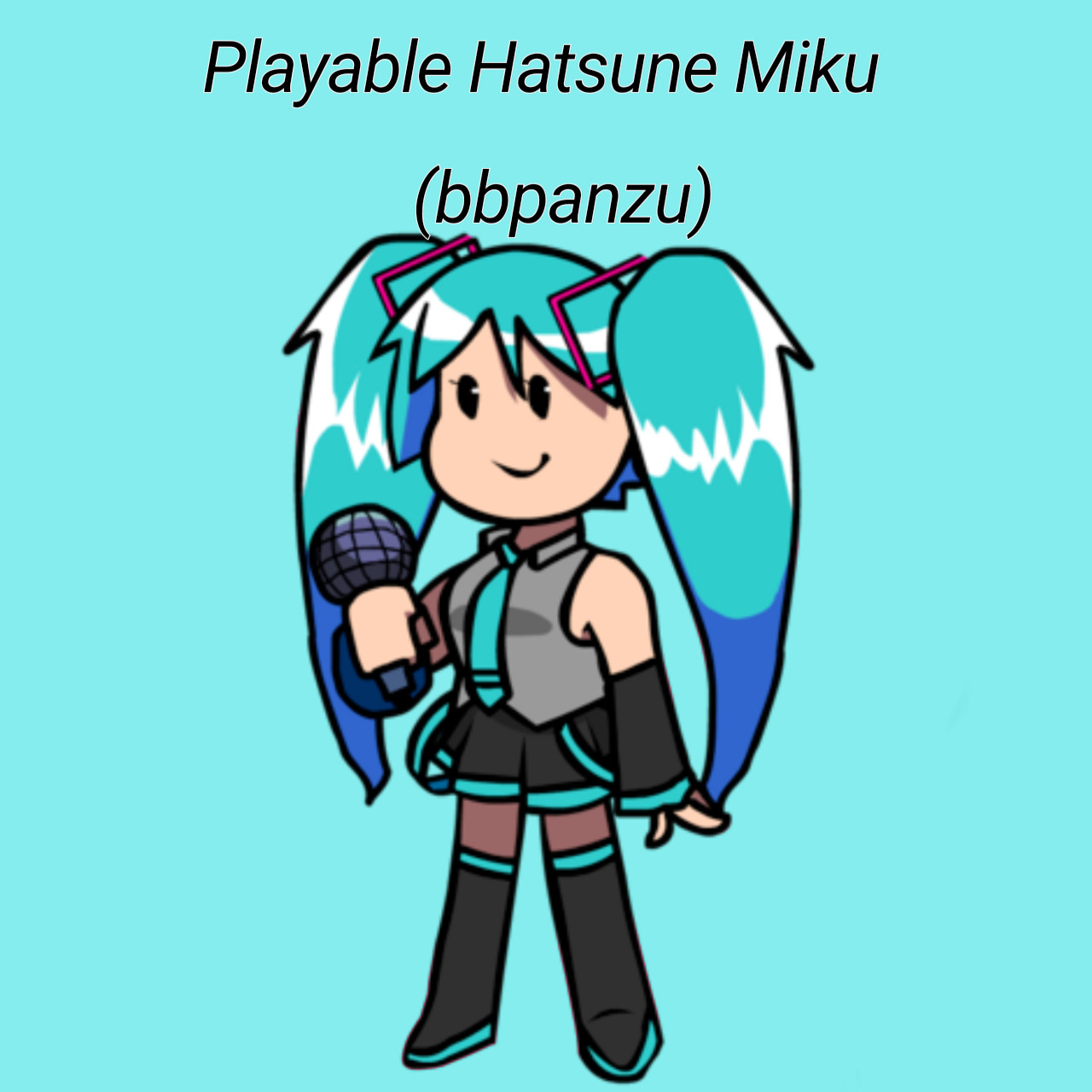 Playable Hatsune Miku (bbpanzu) [Friday Night Funkin'] [Mods]