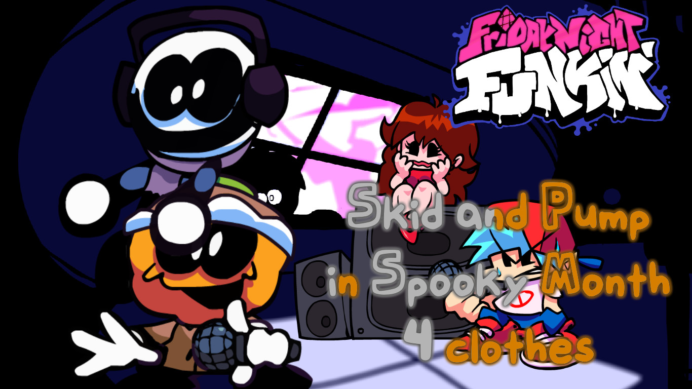 Skid and Pump in Winter Clothes Mod for Friday Night Funkin' | FNF Mods
