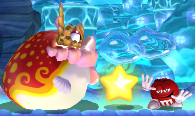 Red M&M over MK Mod for Kirby's Return to Dream Land | KRtDL Mods