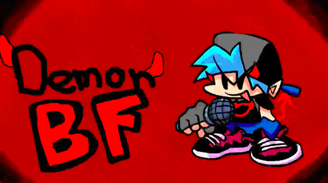 BF Demon skin!!! Mod for Friday Night Funkin' | FNF Mods