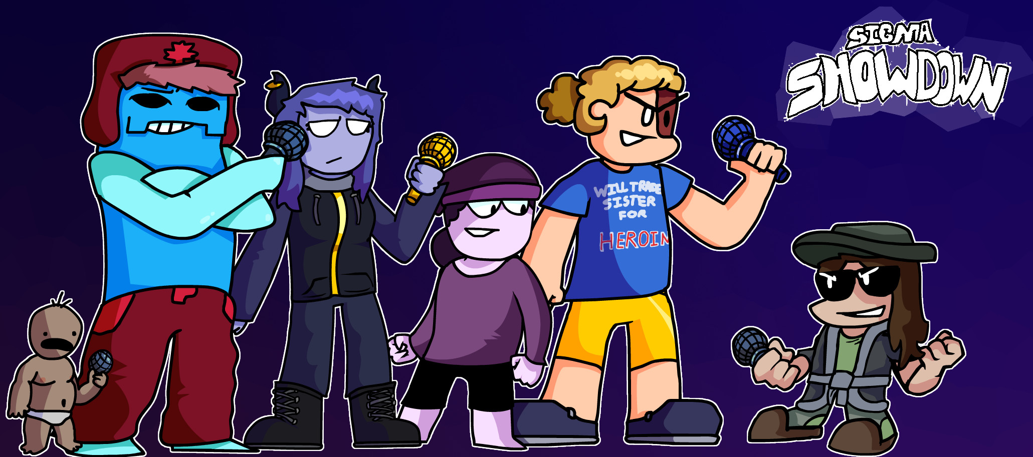 Sigma Showdown (4 FULL WEEKS) Mod for Friday Night Funkin' | FNF Mods