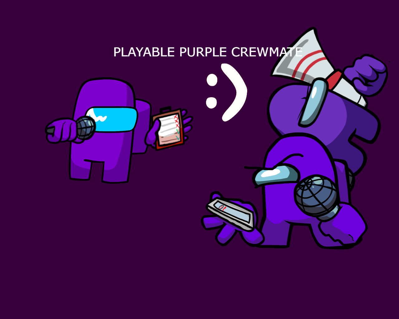 Playable Purple Crewmate Mod for Friday Night Funkin' | FNF Mods