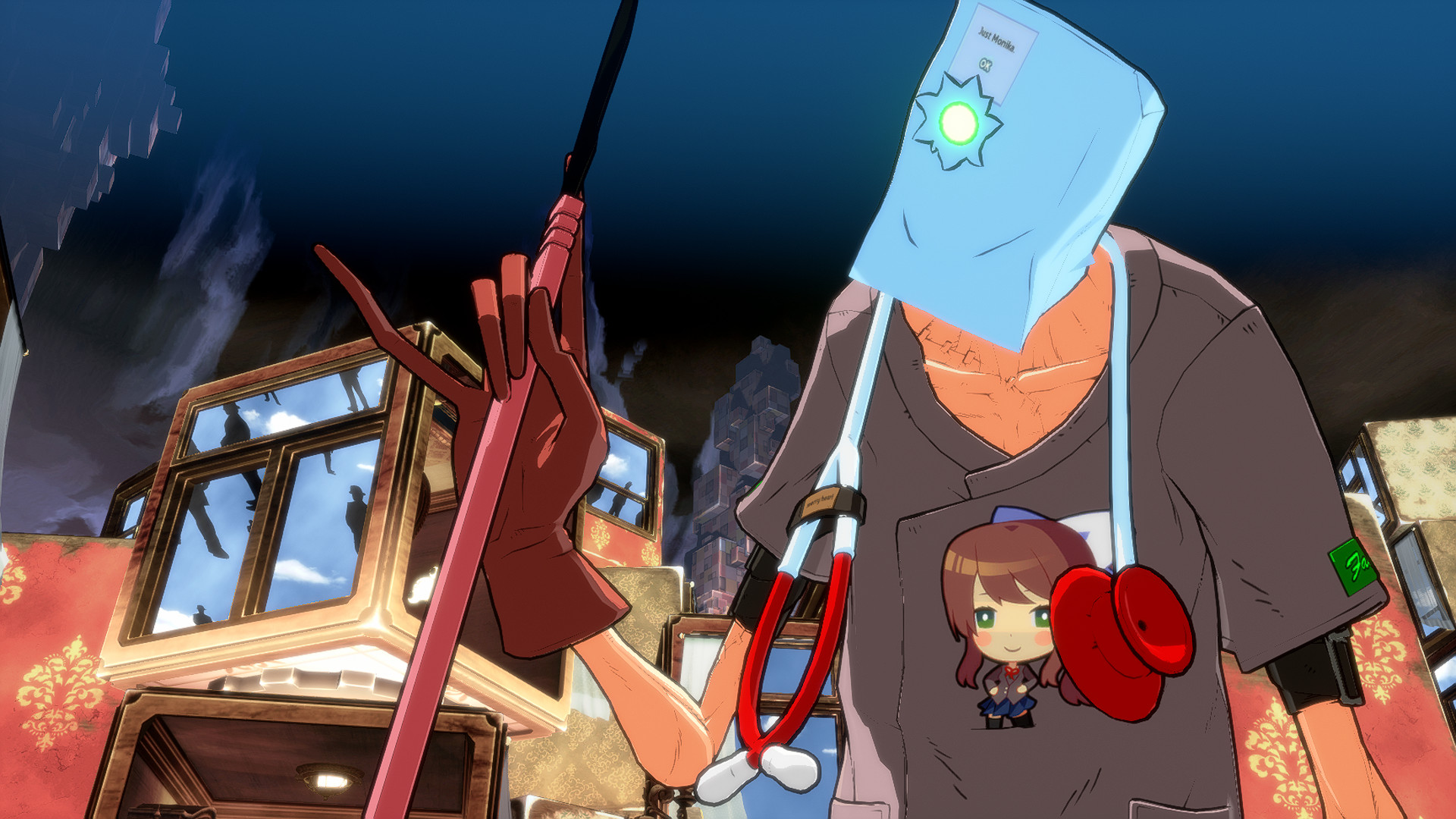 Monika over Faust Mod for GUILTY GEAR -STRIVE- | GGST Mods