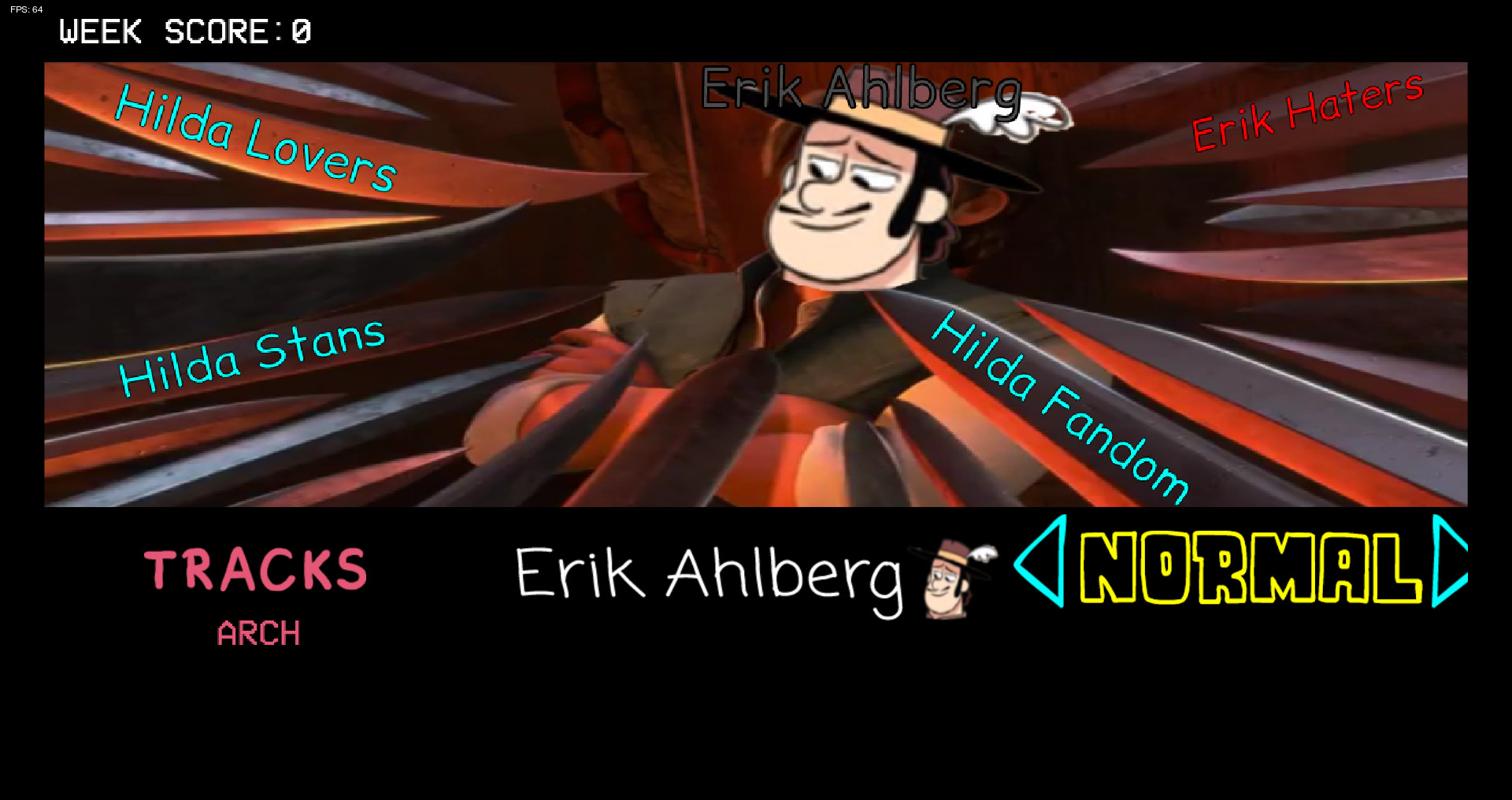 Erik and Hilda Over Arch and BBpanzu [Friday Night Funkin'] [Mods]