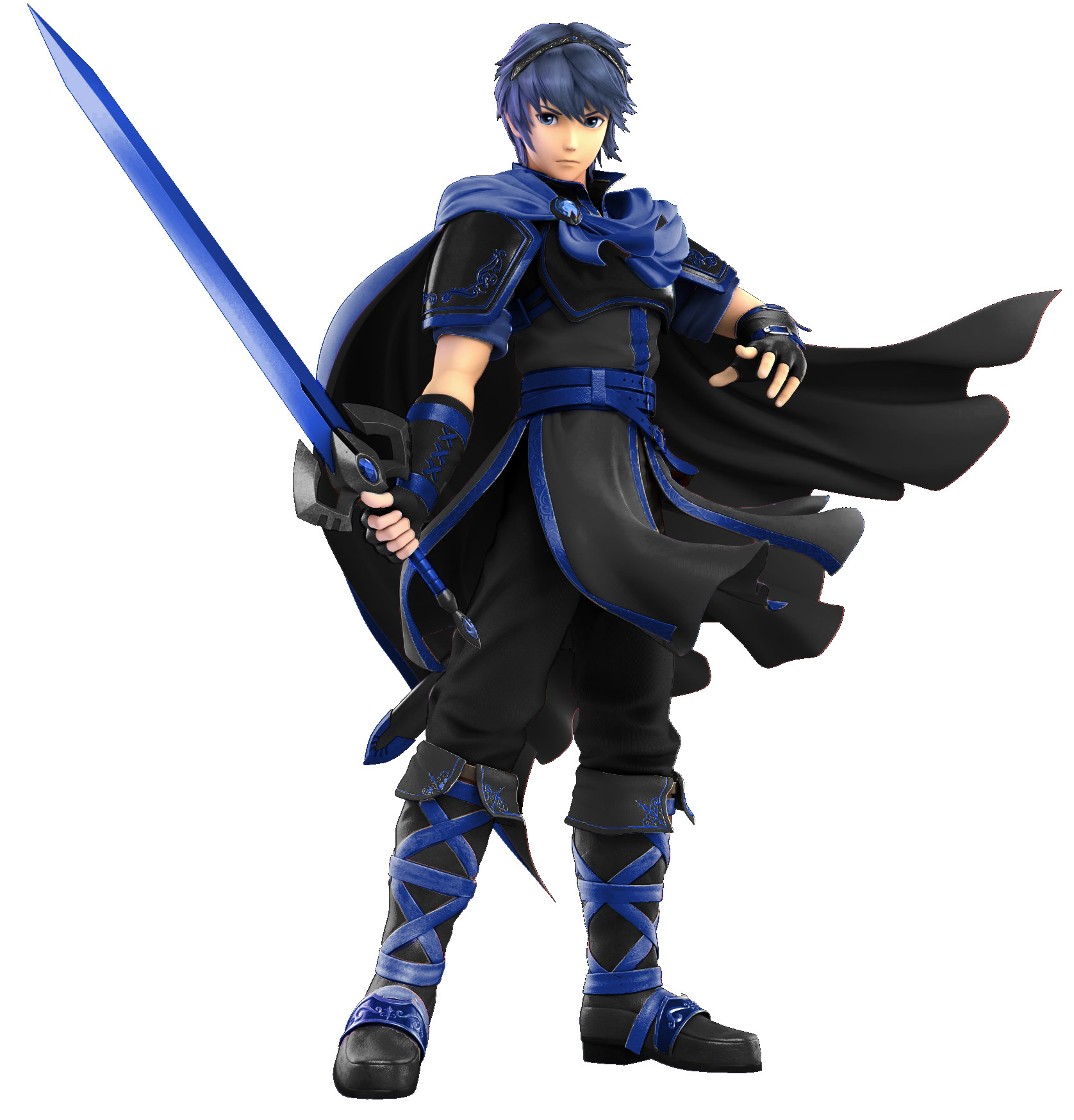 Black and Blue Marth Mod for Super Smash Bros. Ultimate | SSBU Mods