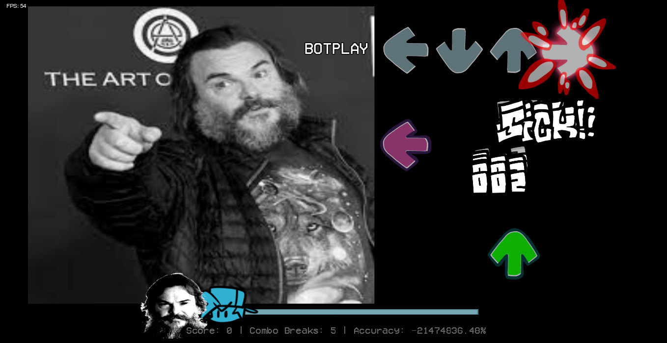 MONOCHROME BUT WTF? ITS FUCKING BOWSER/JACK BLACK! Mod for Friday Night ...
