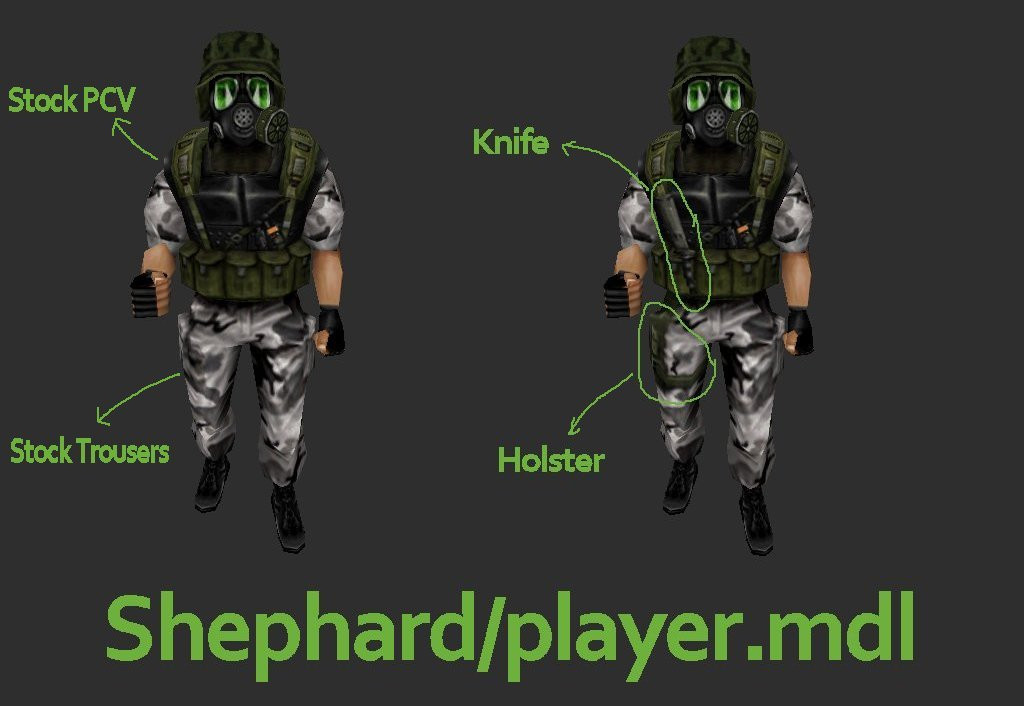 Op4 HD Grunts with LD model color palette + zombie Mod for Half-Life ...
