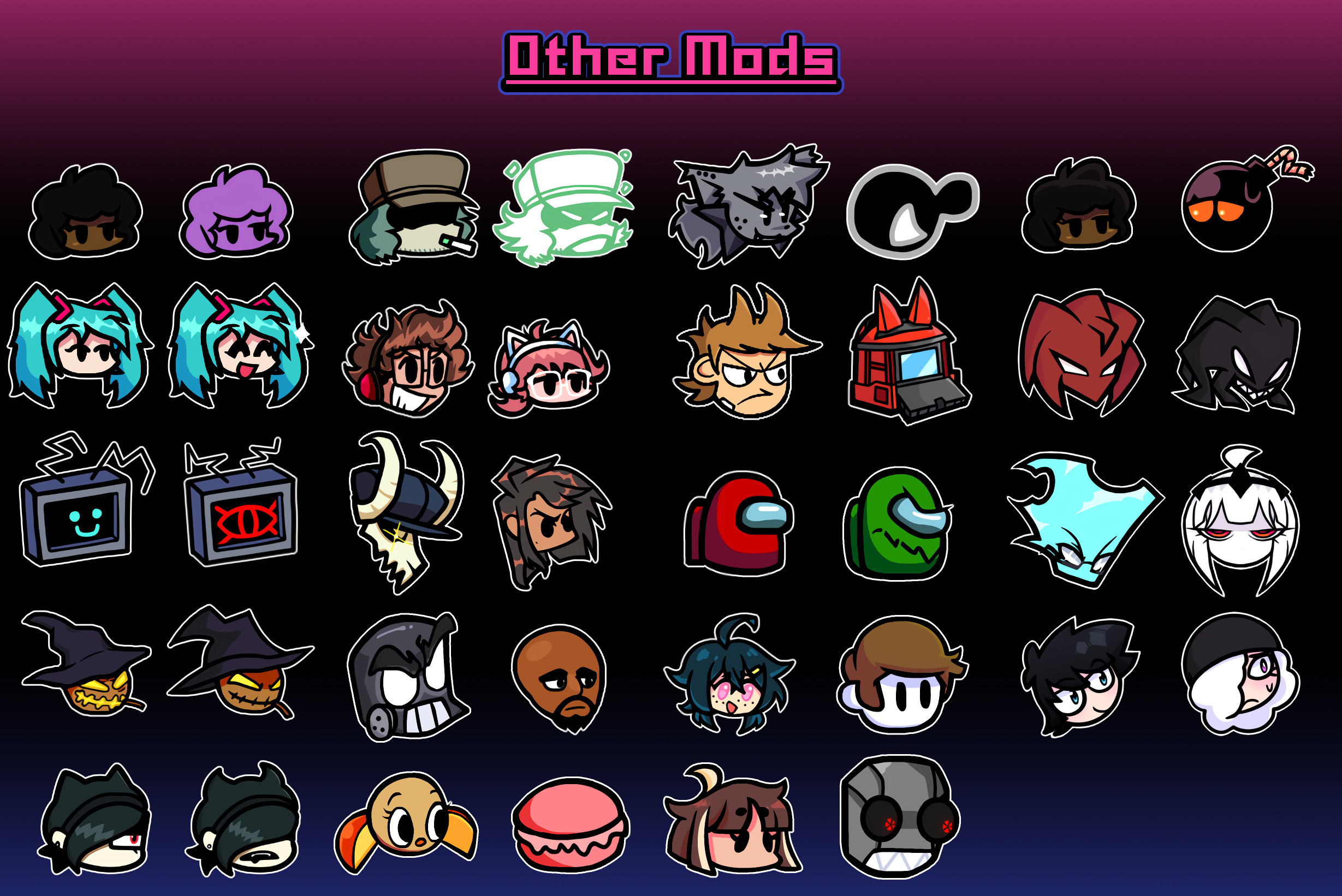 Accurate Colored Health Bar Icons [Friday Night Funkin'] [Mods]
