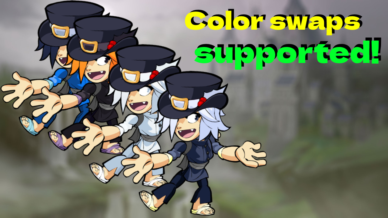 Lil' yumiko but with a hat Mod for Brawlhalla | BHalla Mods