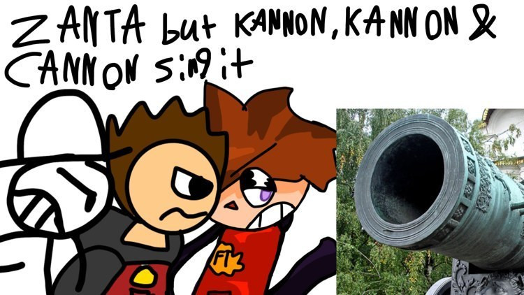 FnF Zanta but Kannon Kannon and Cannon sings it [Friday Night Funkin ...