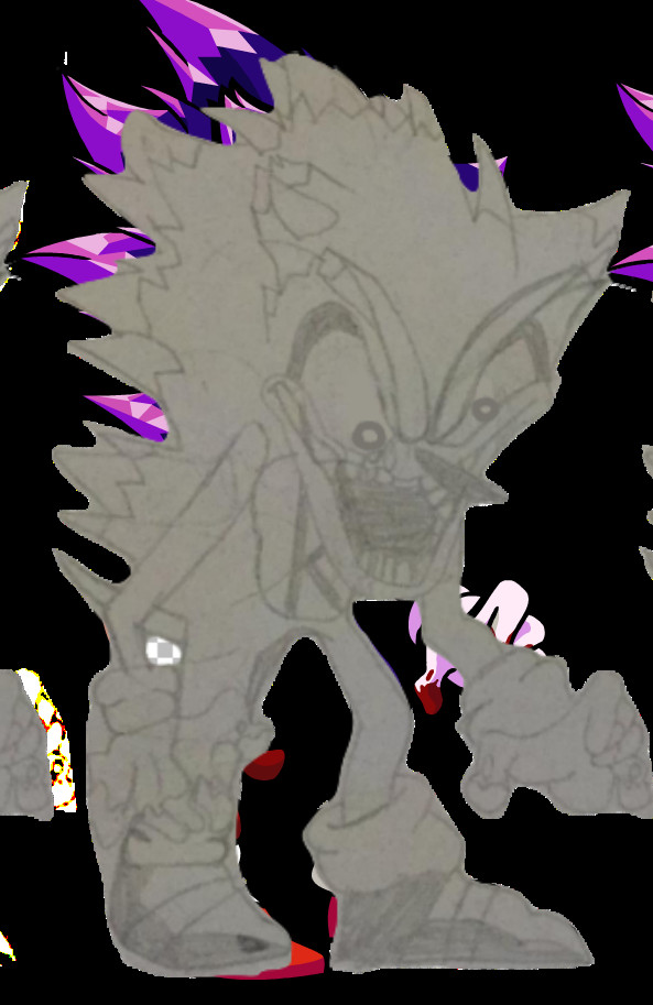 my first and ugliest sonic exe beast but paper ver Mod for Friday Night ...