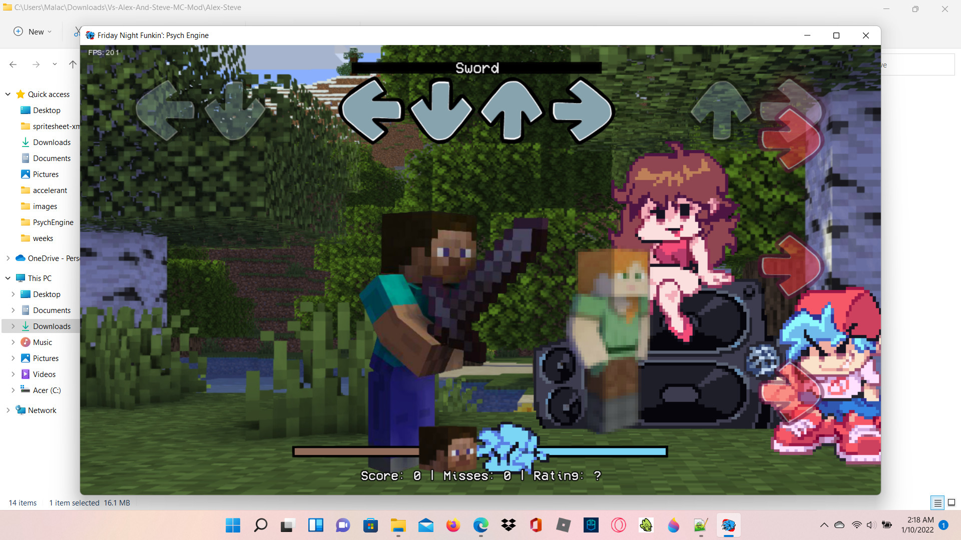 Fnf Vs Alex And Steve Mod for Friday Night Funkin' | FNF Mods