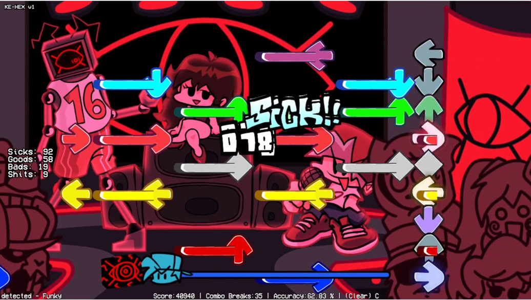 Detected but with 9 keys Mod for Friday Night Funkin' | FNF Mods