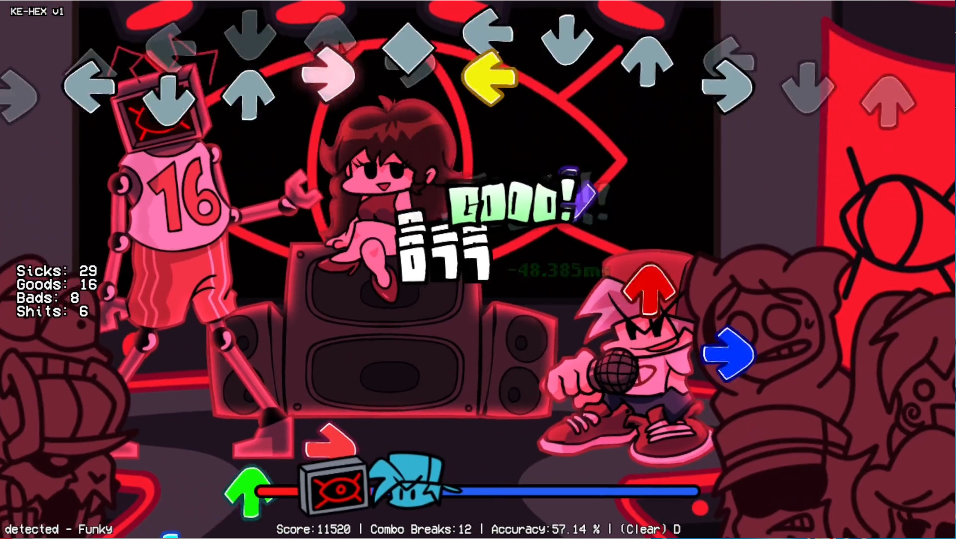 Detected but with 9 keys Mod for Friday Night Funkin' | FNF Mods