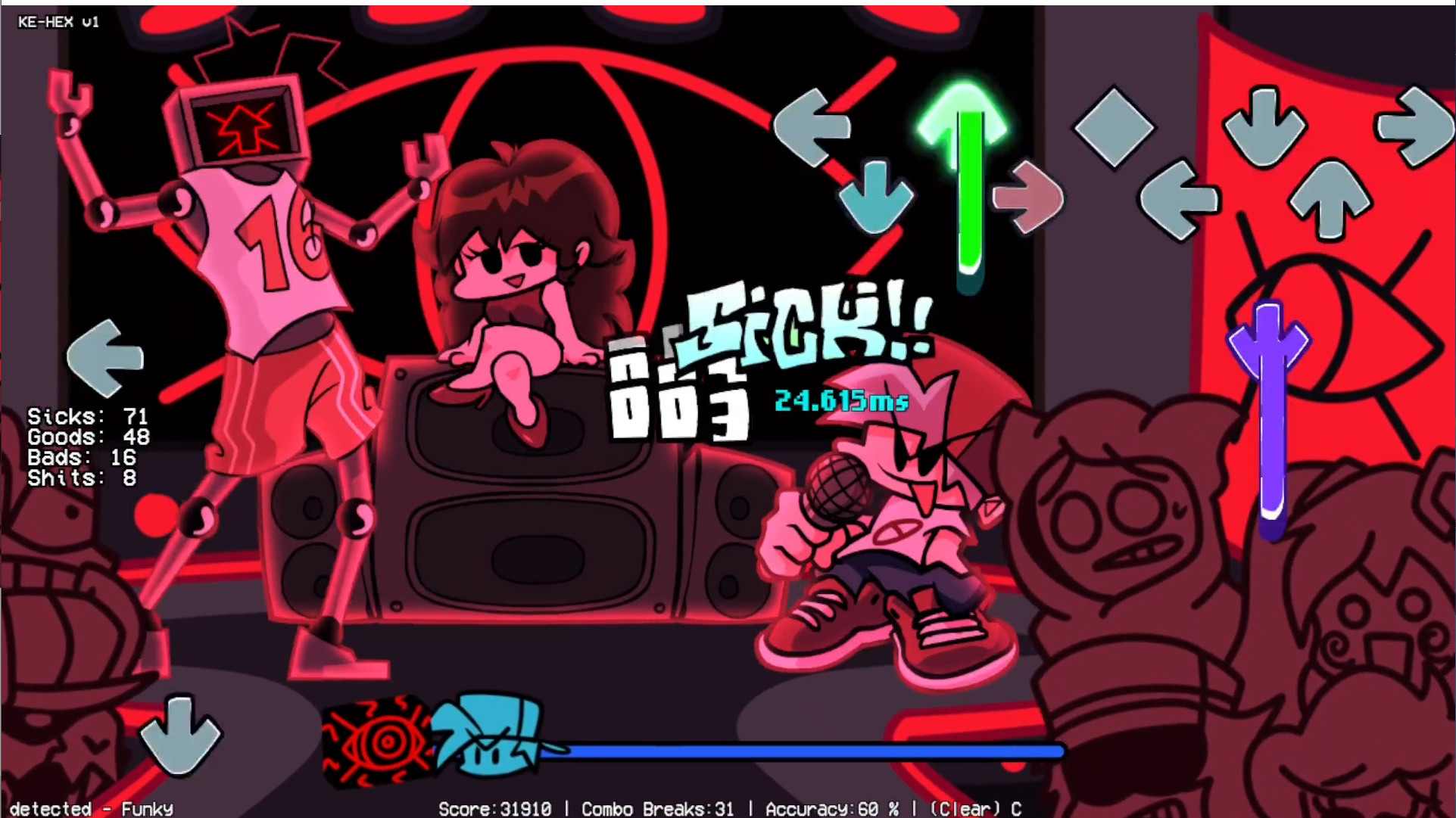 Detected but with 9 keys Mod for Friday Night Funkin' | FNF Mods