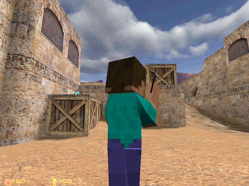 Minecraft Steve Mod for Half-Life | HL Mods