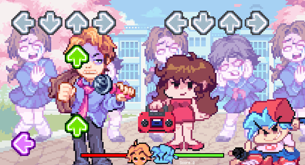 gf Standing over gfPixel Mod for Friday Night Funkin' | FNF Mods