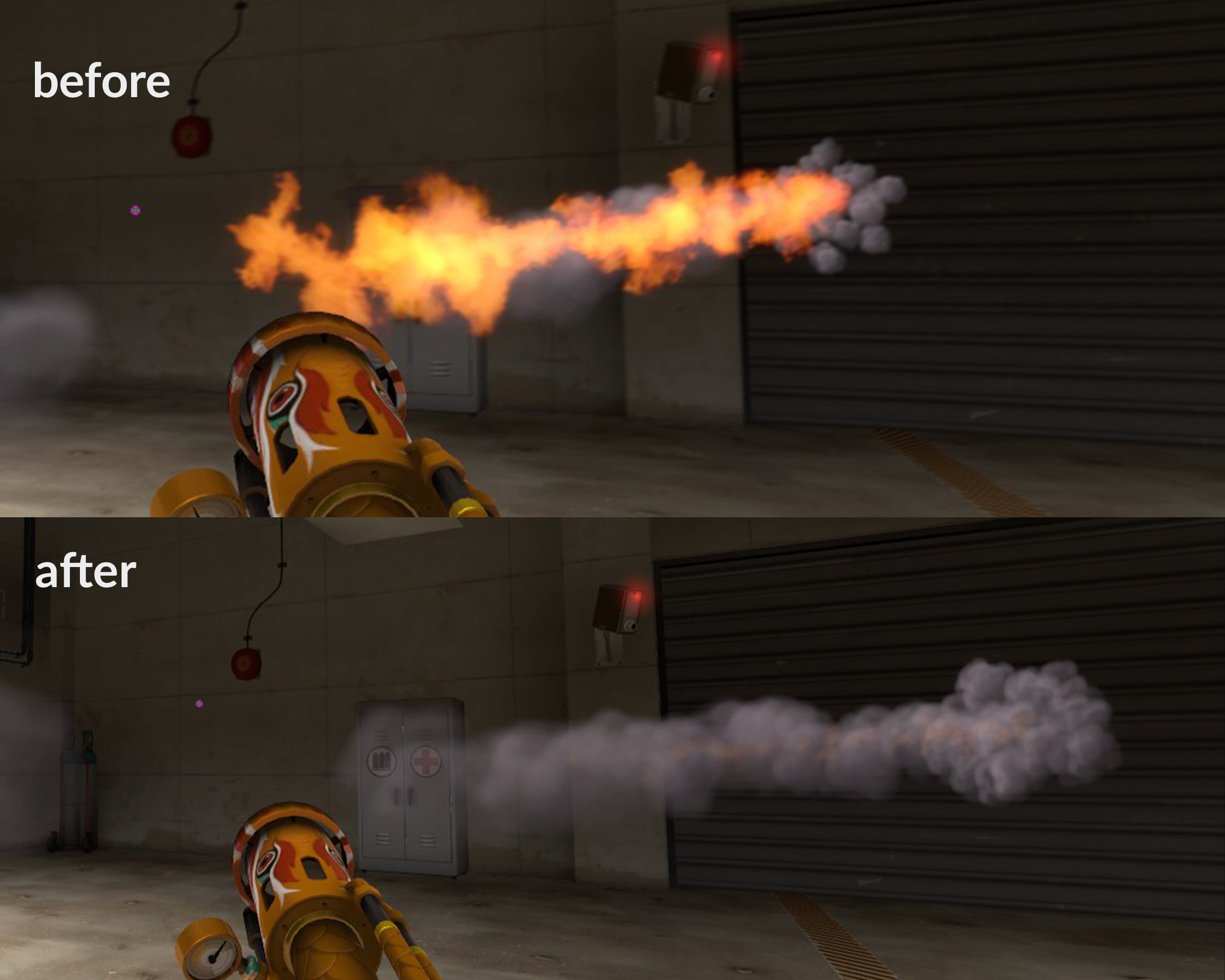 Transparent Flamethrower Fire (updated 2022) [Team Fortress 2] [Mods]
