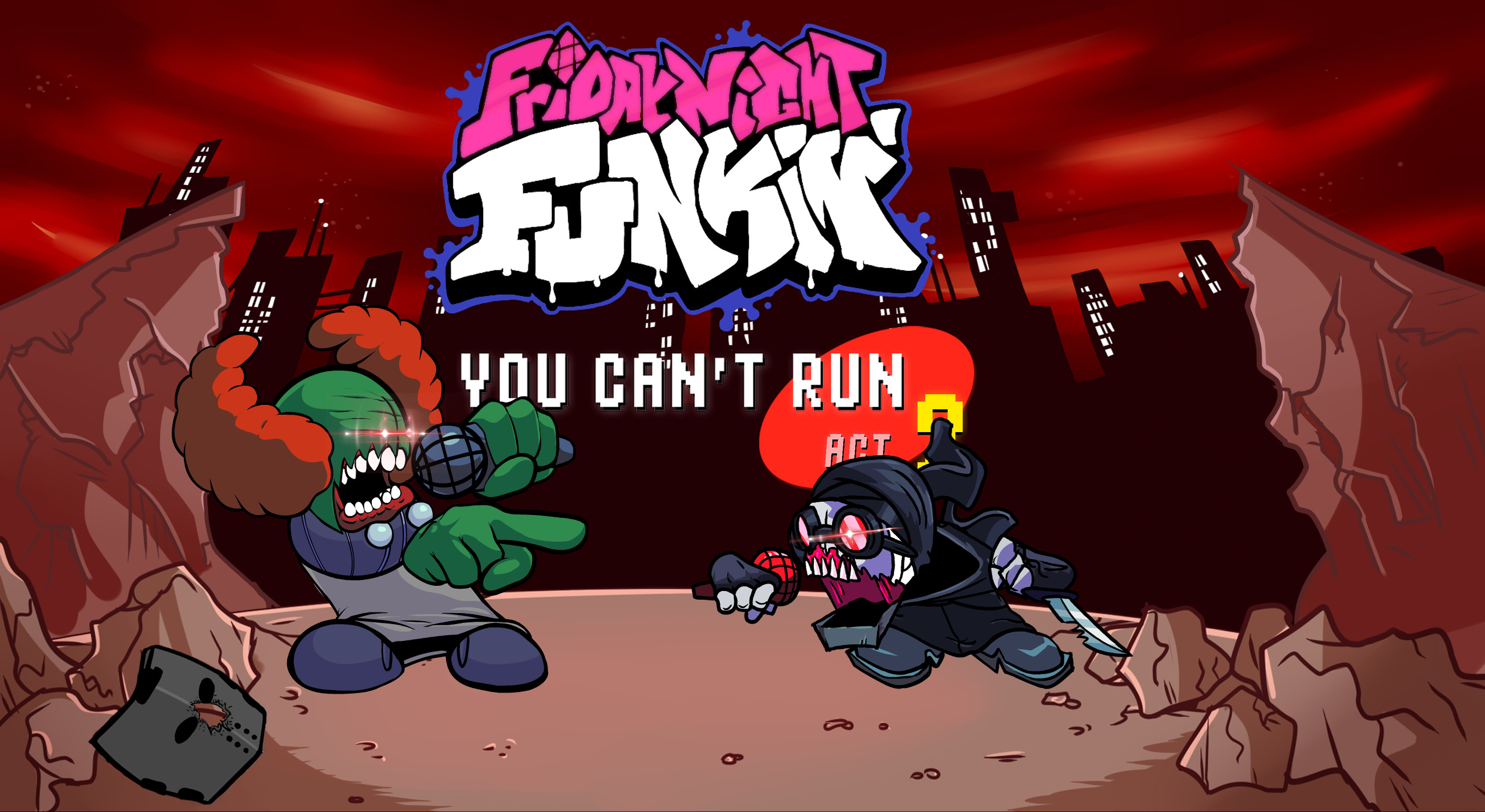 Tricky VS Hank (You Can't Run cover) [Friday Night Funkin'] [Mods]