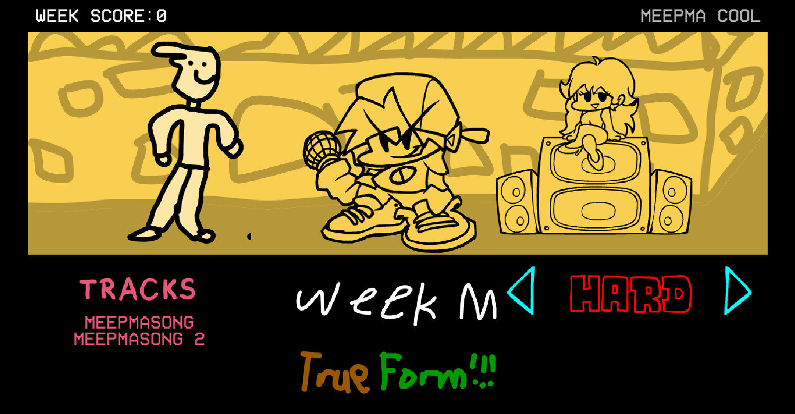 (UPDATE) FNF Vs. Badly Drawn Meepma Mod for Friday Night Funkin' | FNF Mods