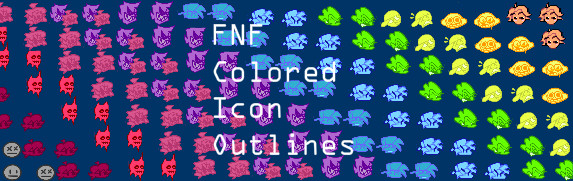 FNF Icons with Colored Outlines [Friday Night Funkin'] [Mods]