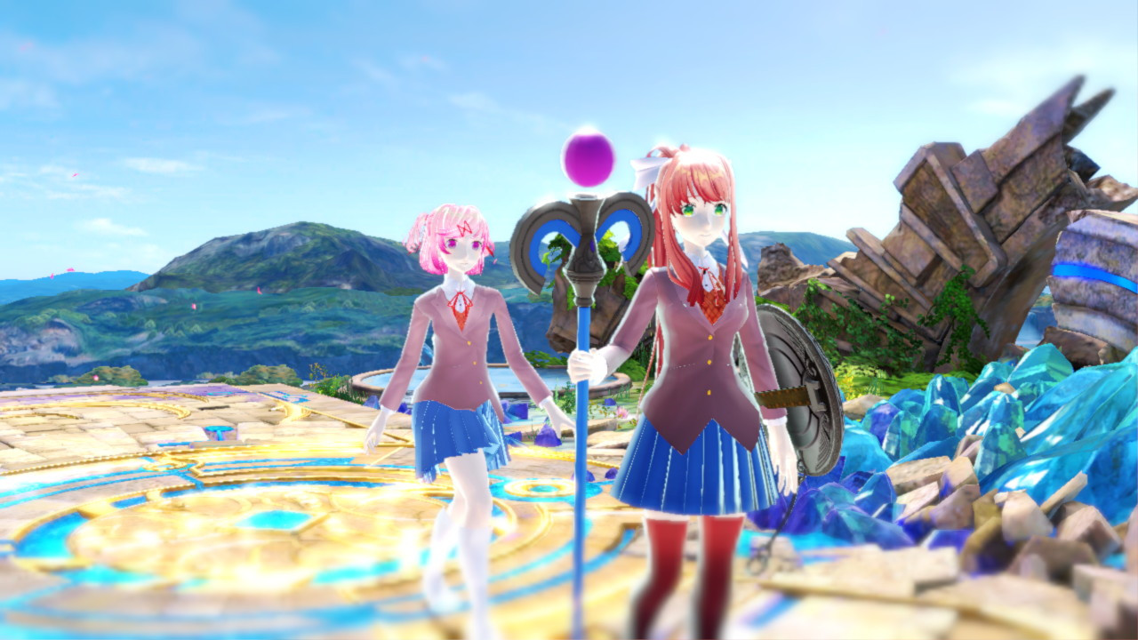 Monika over Palutena (DDLC) Mod for Super Smash Bros. Ultimate | SSBU Mods