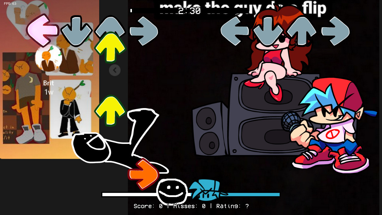 Cool guy does a flip in fnf [Friday Night Funkin'] [Mods]