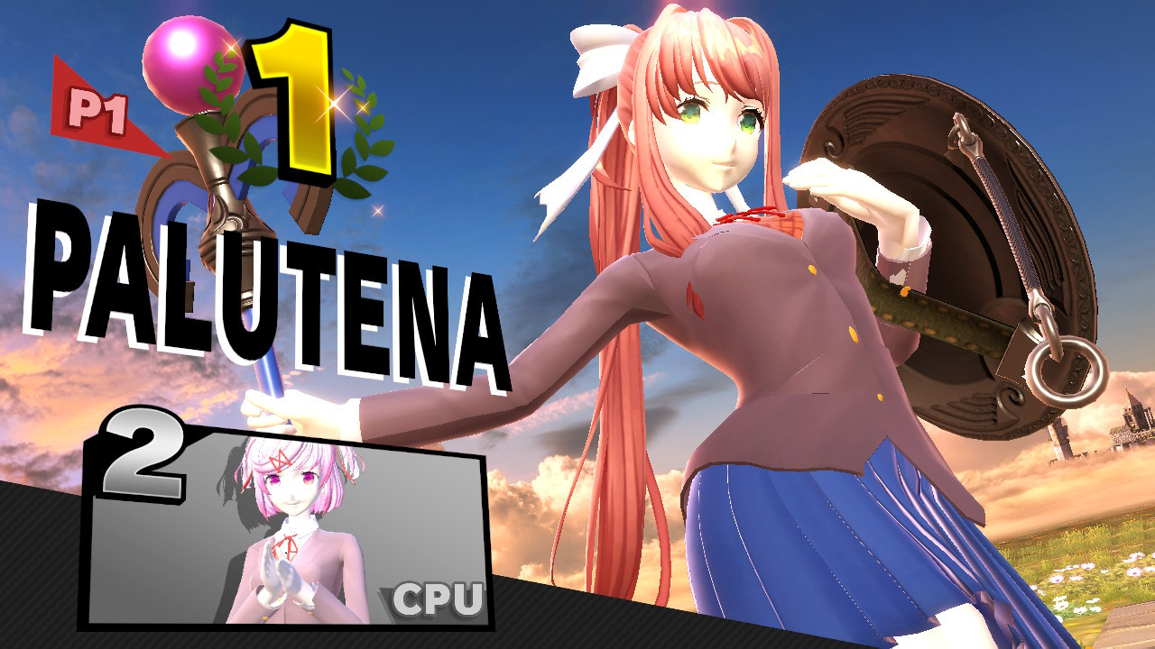 Monika over Palutena (DDLC) Mod for Super Smash Bros. Ultimate | SSBU Mods