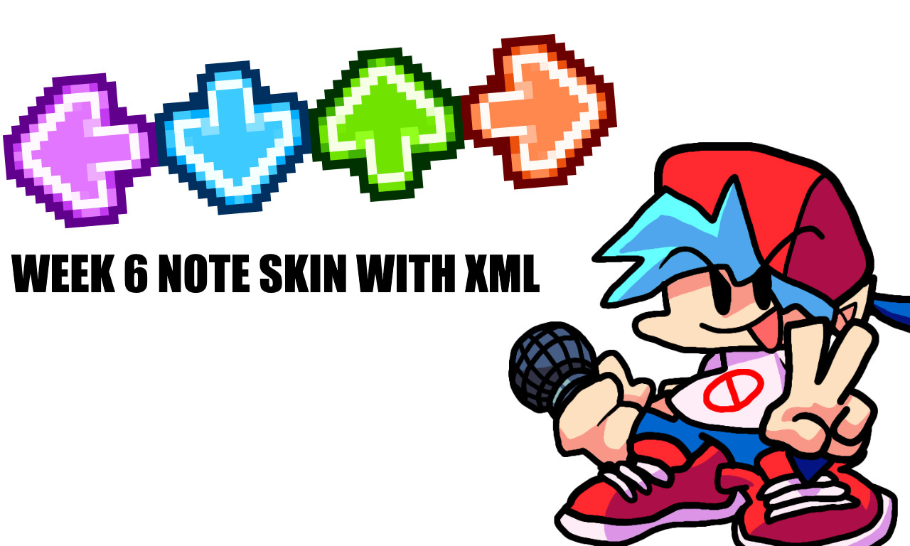 Week 6 Note Skin With Xml Mod for Friday Night Funkin' | FNF Mods