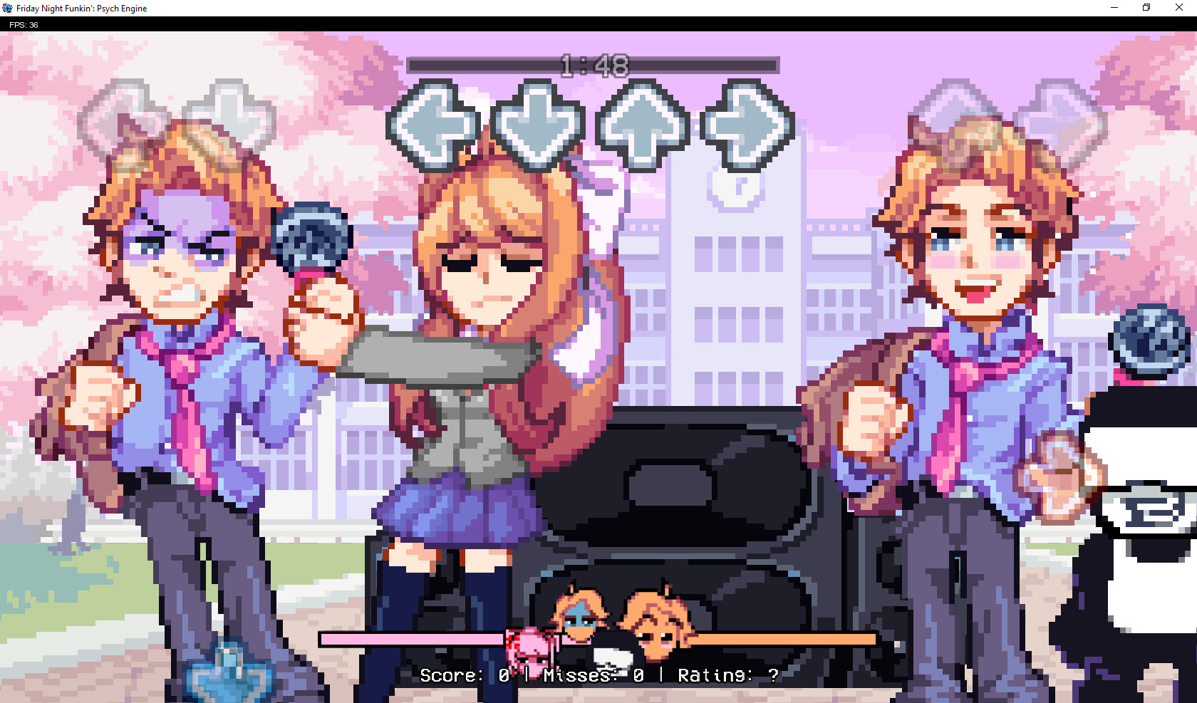 psych engine vs monika [credits blantados] Mod for Friday Night Funkin' | FNF Mods