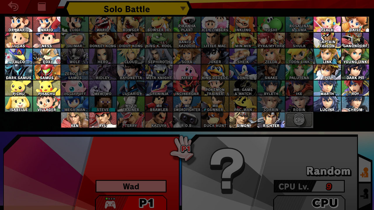 Melee inspired CSS Mod for Super Smash Bros. Ultimate | SSBU Mods