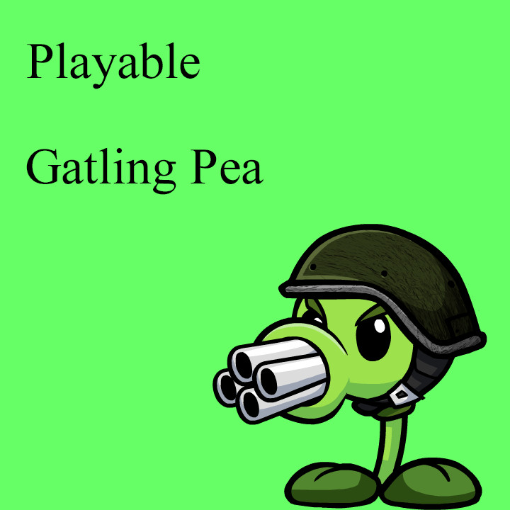 Playable Gatling Pea Mod for Friday Night Funkin' | FNF Mods