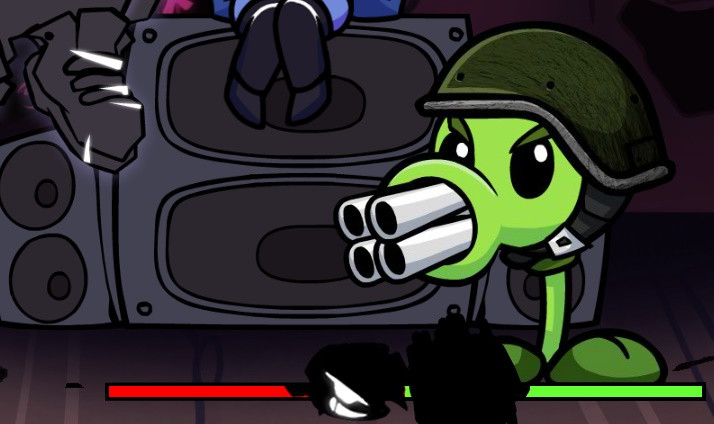 Playable Gatling Pea Mod for Friday Night Funkin' | FNF Mods