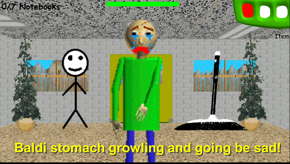 Baldi stomach growling and going be sad! Mod for Baldi's Basics | Baldi ...
