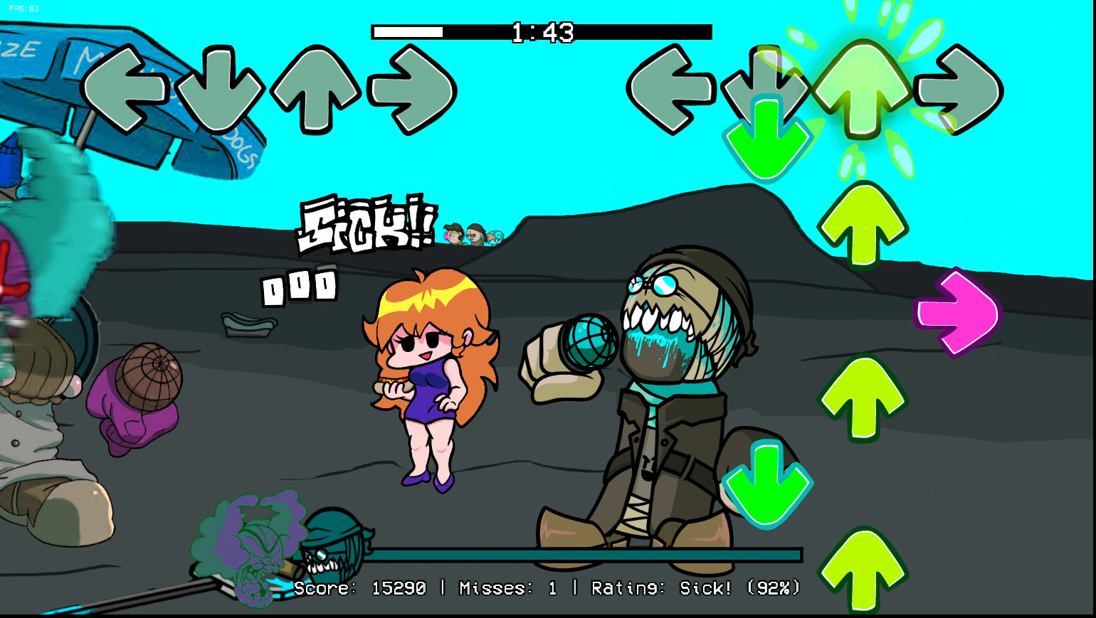 tricky HD B-Side vs hank B-Side PsychEngine [Friday Night Funkin'] [Mods]