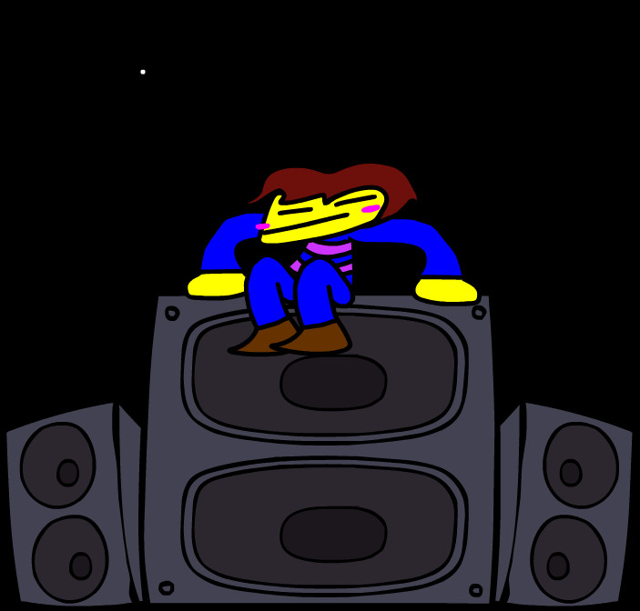 Frisk Undertale over gf reskin Mod for Friday Night Funkin' | FNF Mods