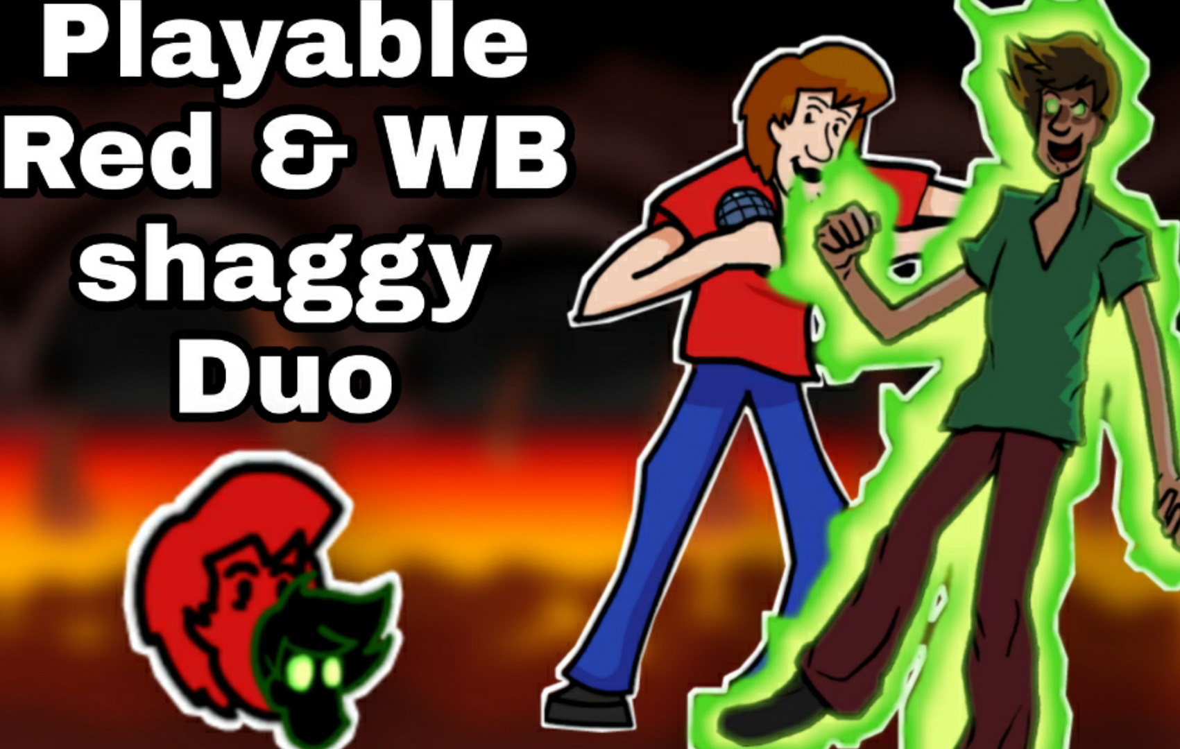 Playable Red & WB Shaggy Duo [Friday Night Funkin'] [Mods]