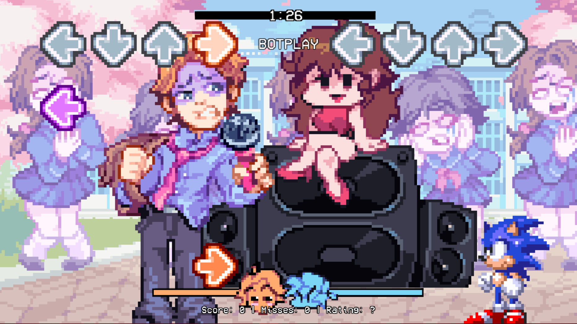 Sonic Over Pixel Bf + Sonic Over Pixel GF Mod for Friday Night Funkin ...