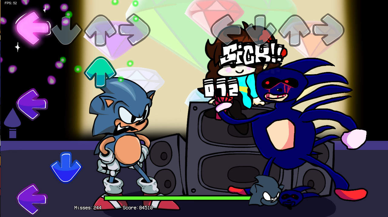 Extra life/Sanic in fnf multi [Friday Night Funkin'] [Mods]