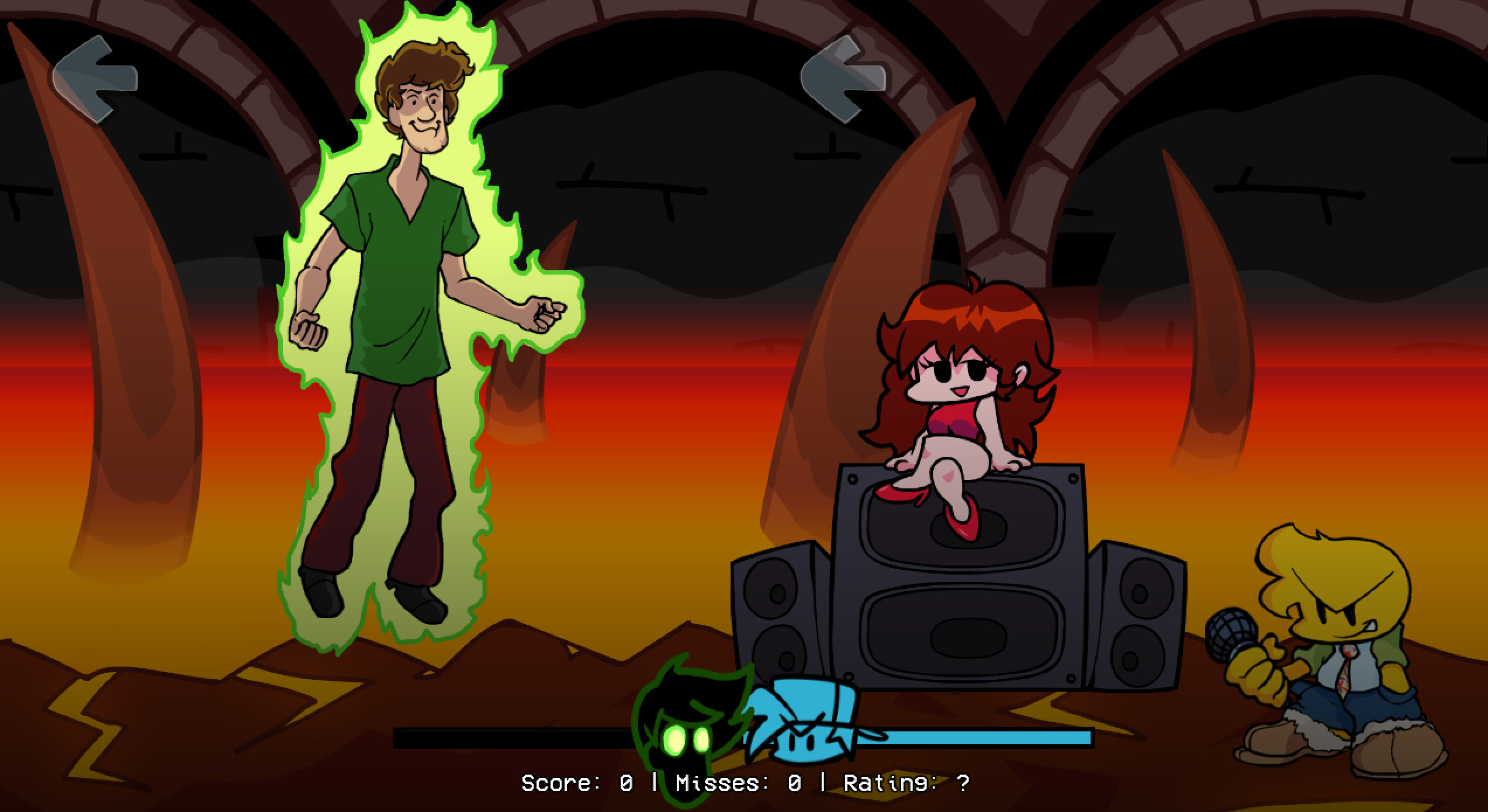 Red Shaggy and WB Shaggy Style Reskin [Friday Night Funkin'] [Mods]