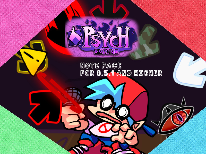Psych Engine NOTE PACK (v0.6+) (V4) Mod for Friday Night Funkin' | FNF Mods