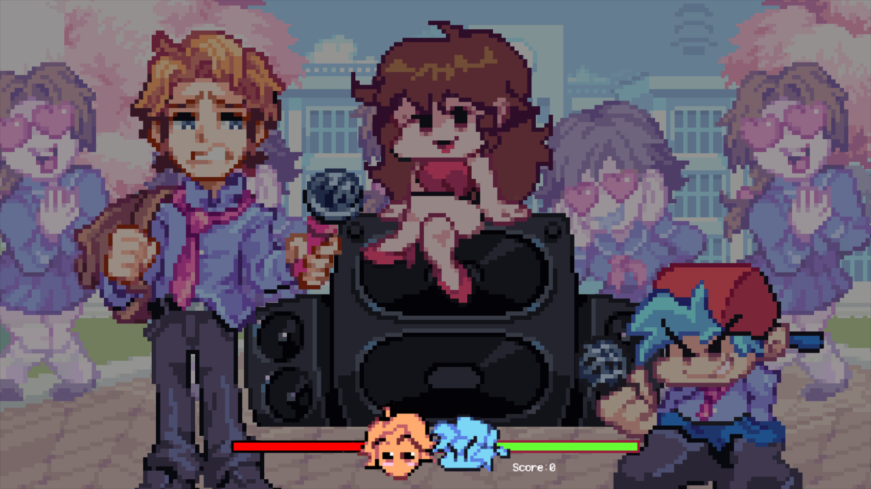 Sad Senpai over Senpai Mod for Friday Night Funkin' | FNF Mods