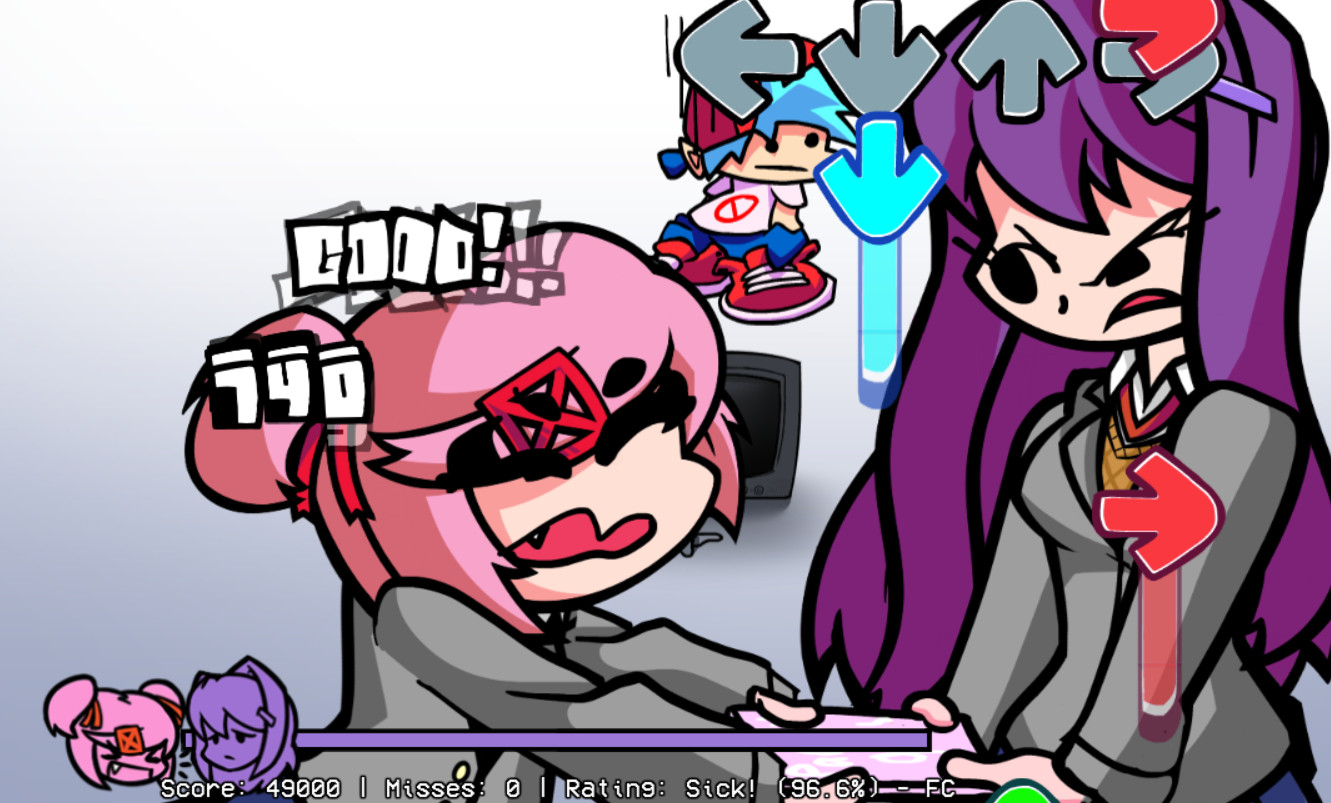 (Small Update) Tug O War but Natsuki & Yuri Sing Mod for Friday Night ...