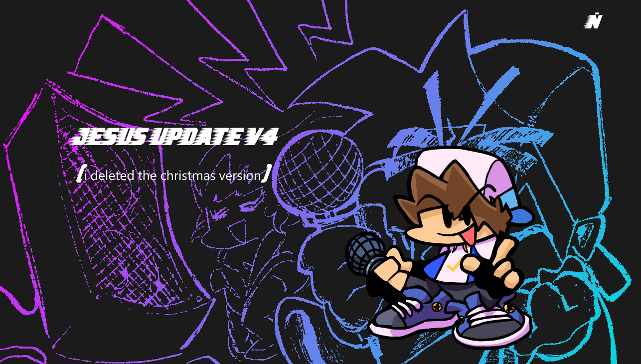 My OG character (Jesus) over bf! [Friday Night Funkin'] [Mods]