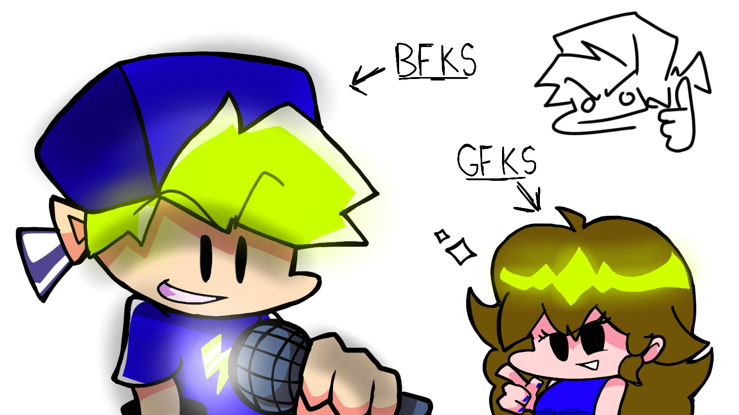 FNF K S-side: Happy K S [Friday Night Funkin'] [Mods]