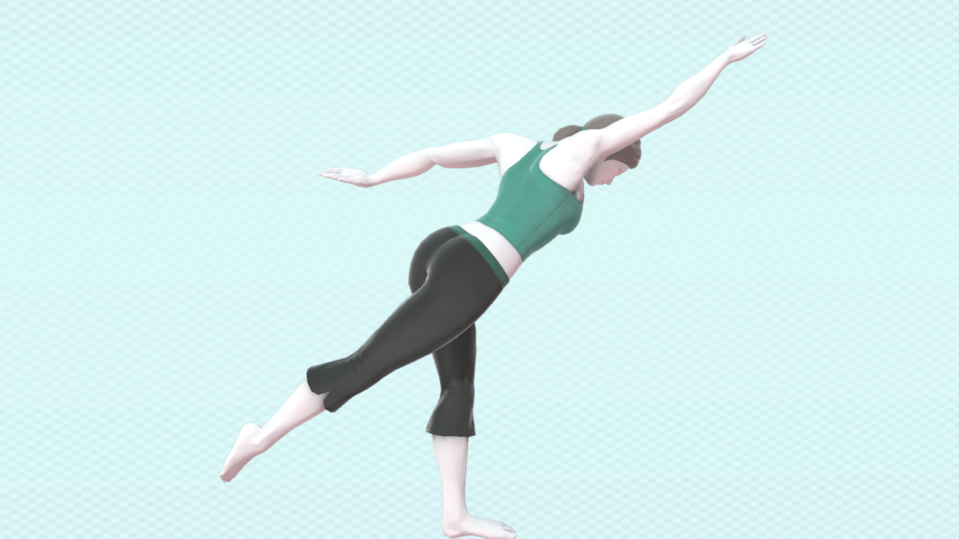 Green and Black Wii Fit Mod for Super Smash Bros. Ultimate | SSBU Mods