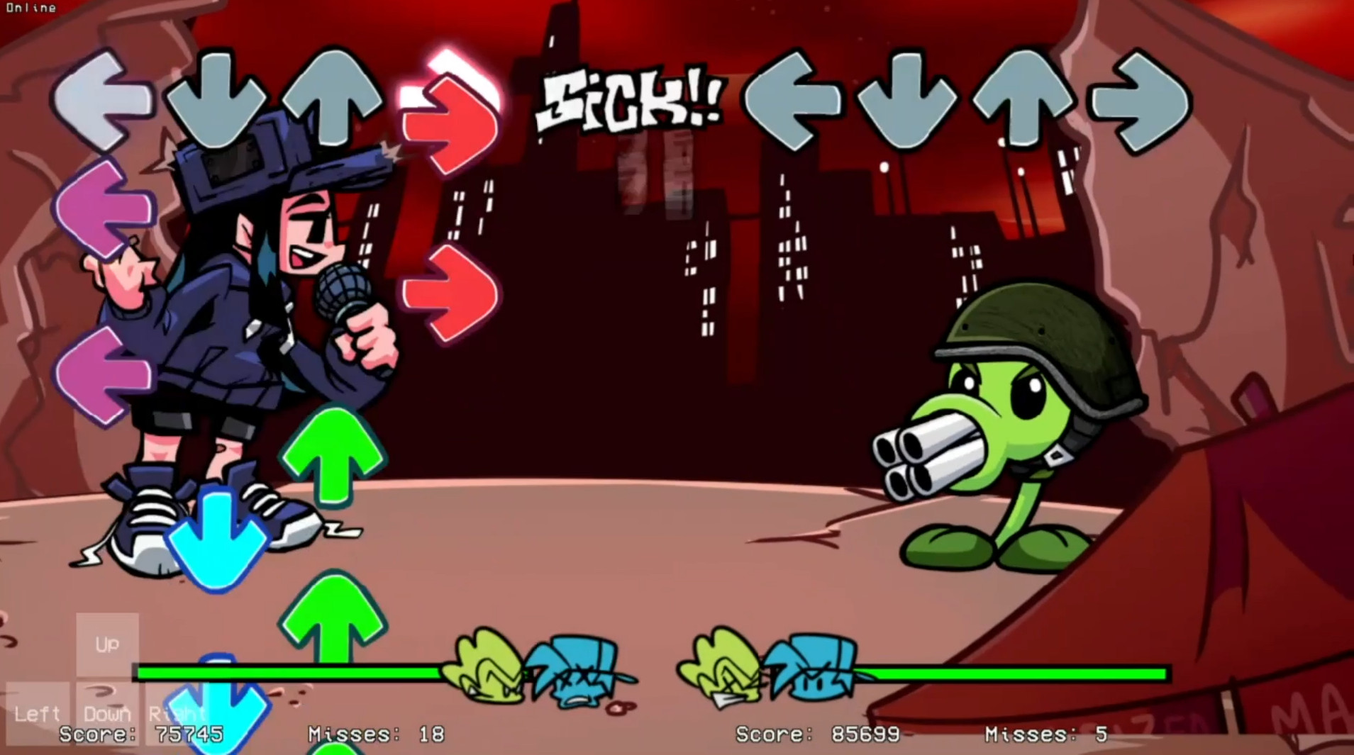 playable PLANTS VS RAPPERS for fnf online vs [Friday Night Funkin'] [Mods]