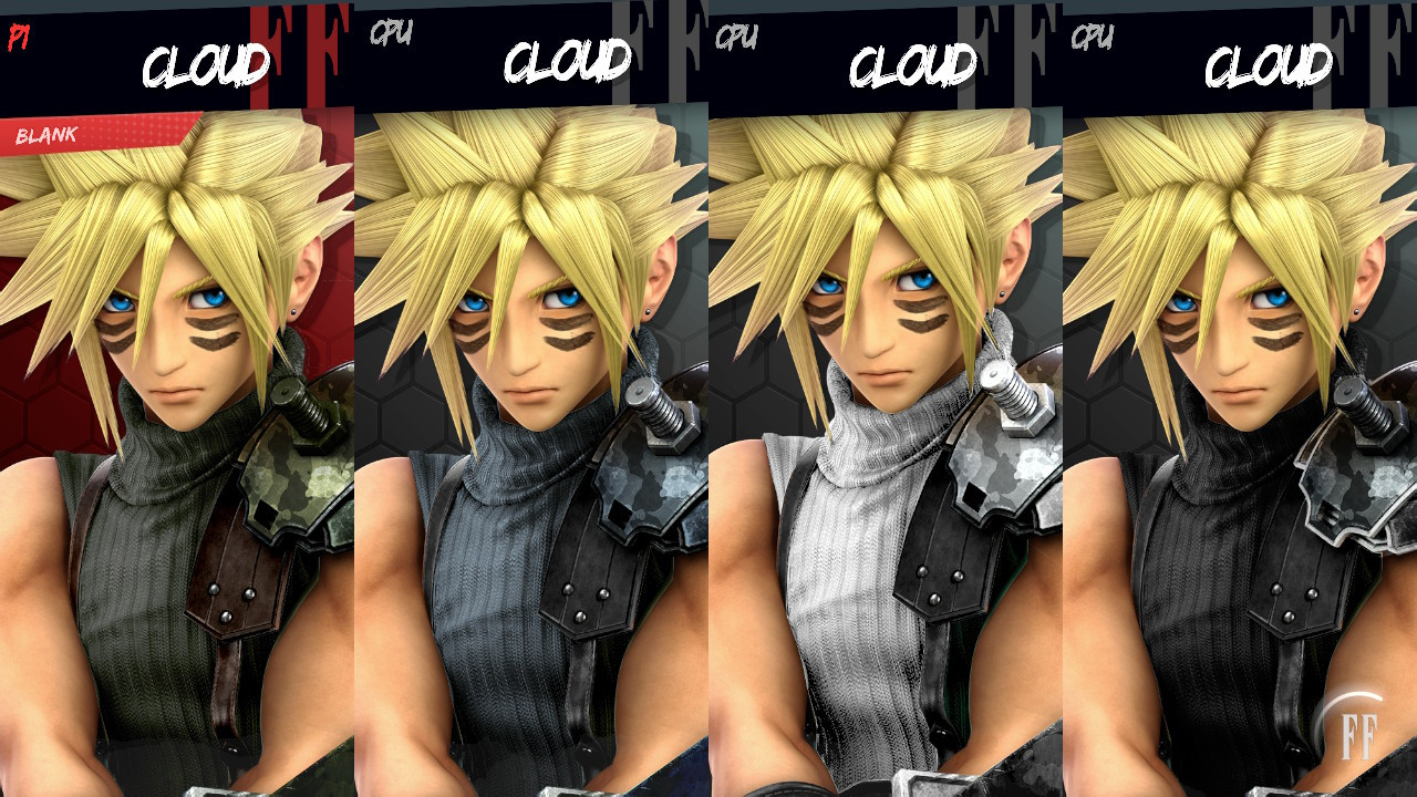 Actual Soldier Cloud + Alts [Super Smash Bros. Ultimate] [Mods]