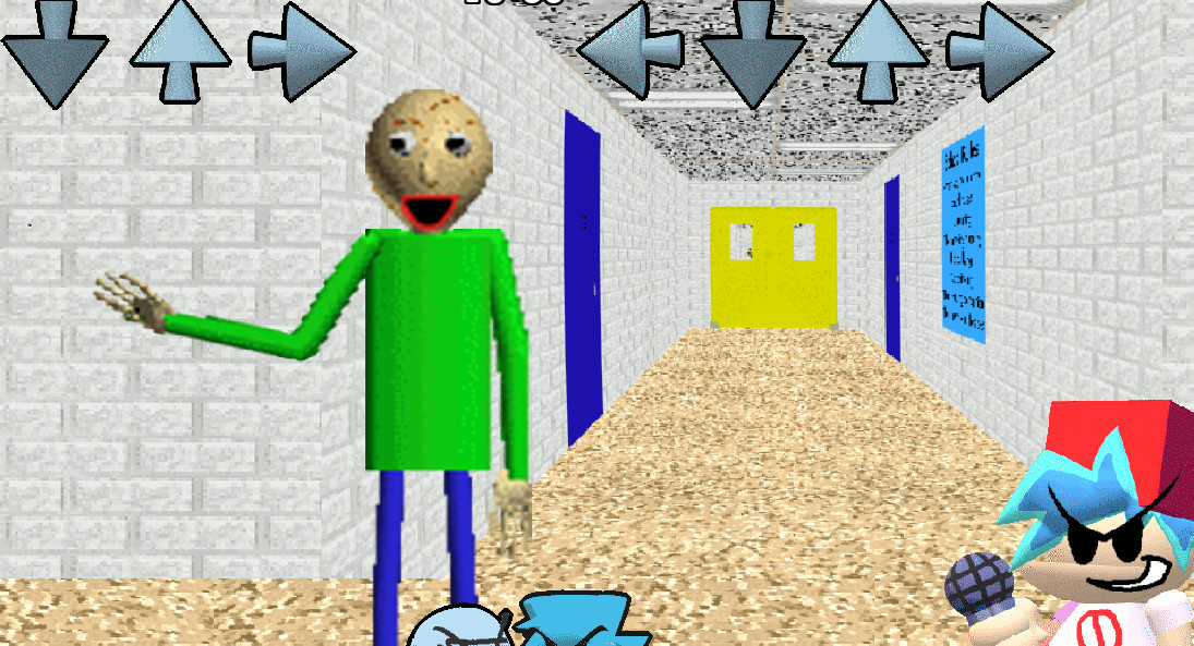 baldi characters over algebra Mod for Friday Night Funkin' | FNF Mods